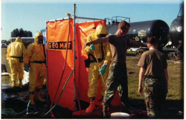 Hazmat shower From: GEOMAT | Officer