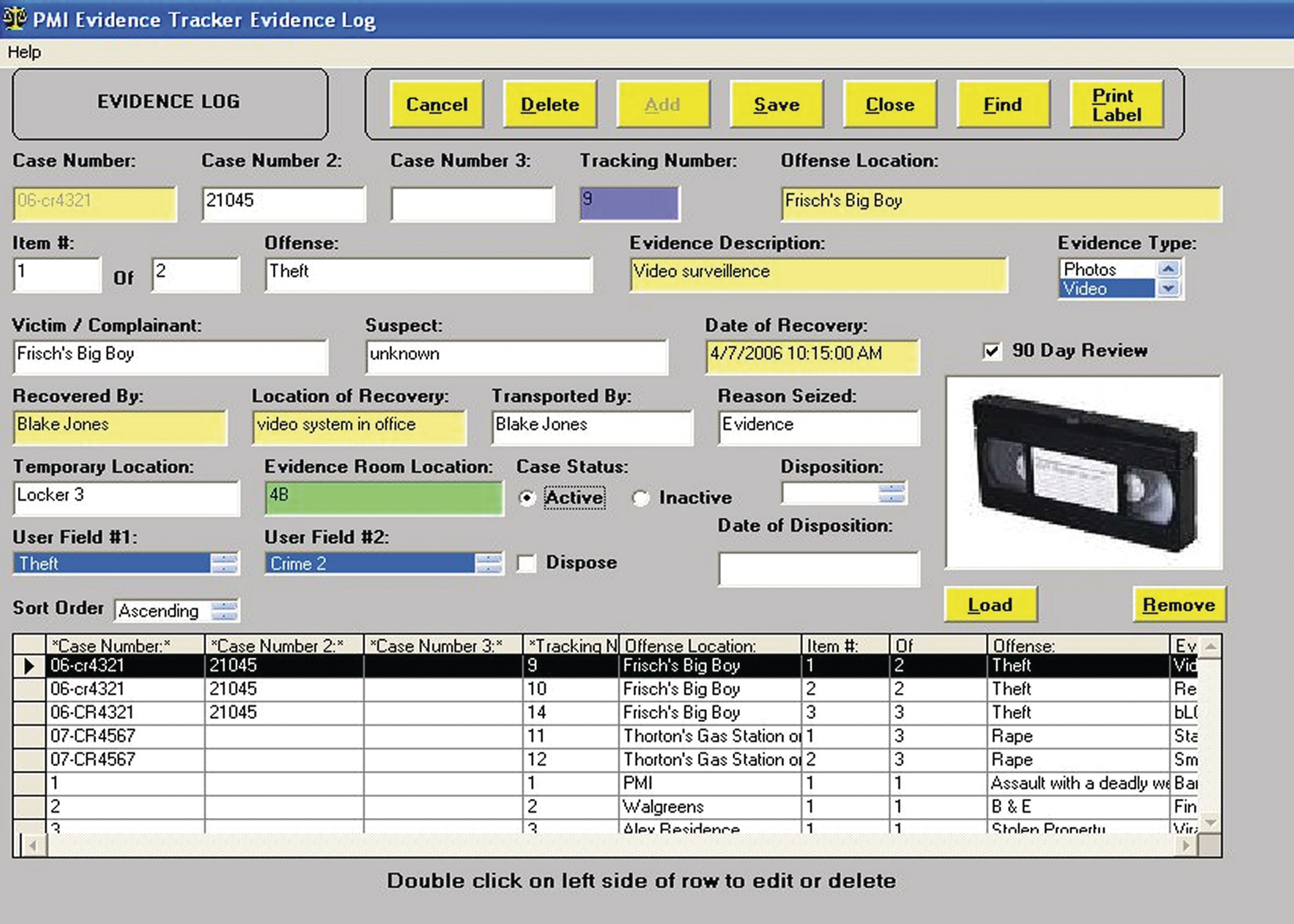 PMI Evidence Tracker | Officer