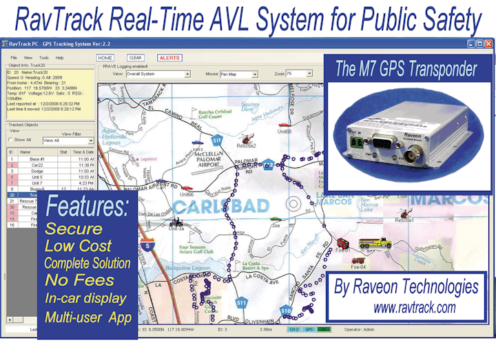RavTrack system From: Raveon Technologies | Officer
