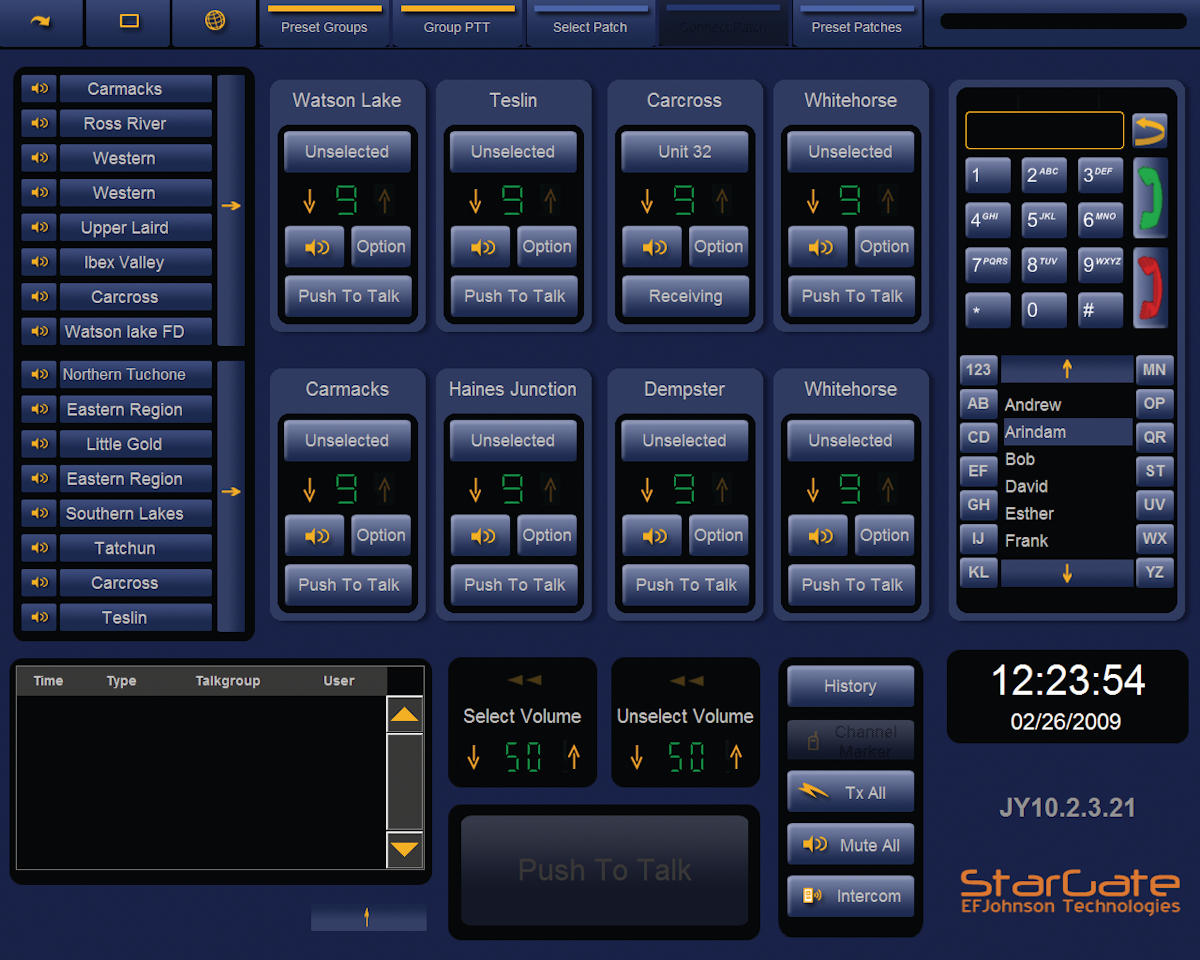 StarGate Dispatch Console From: EF Johnson Technologies | Officer