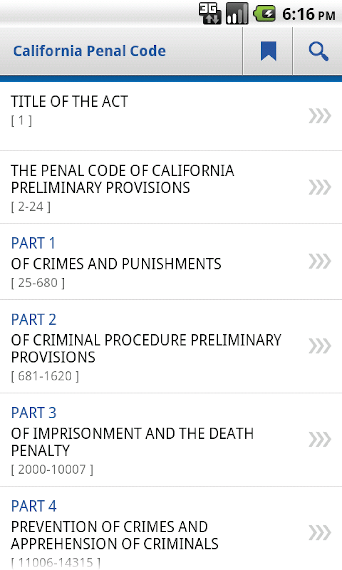 California Penal Code - For Android From: POCKET TOPICS | Officer