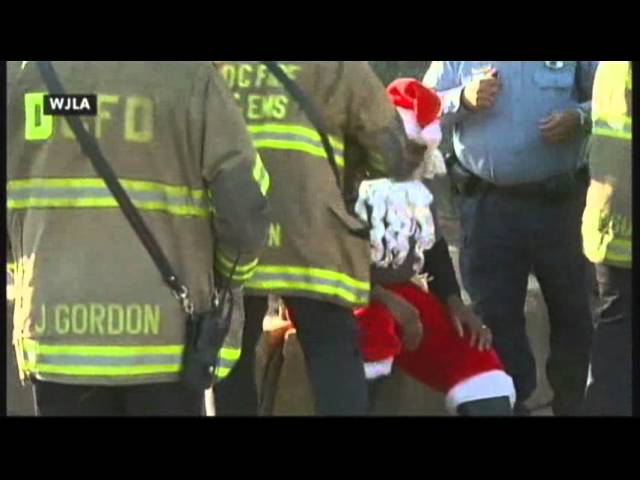 Man Dressed As Santa Shot With Pellet Gun | Officer