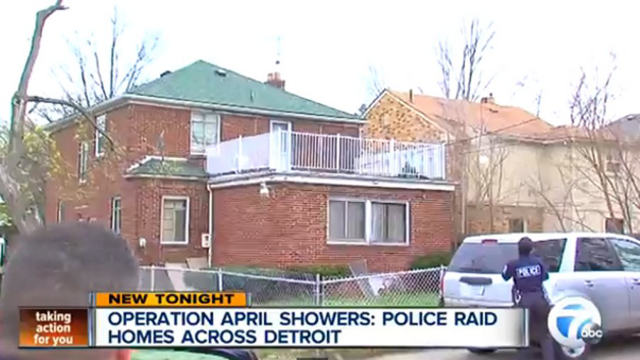 Detroit Police Raid Homes in 'Operation April Showers' | Officer