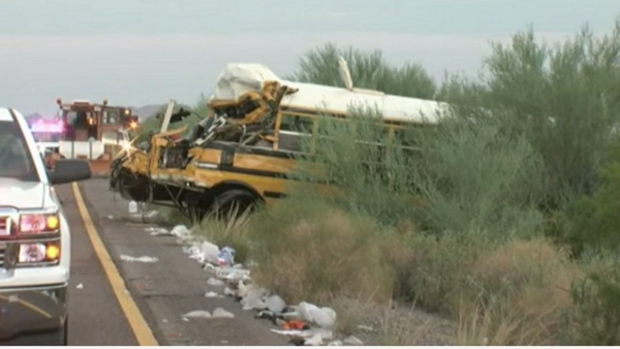 Prison Bus With 50 Inmates Crashes in Arizona | Officer