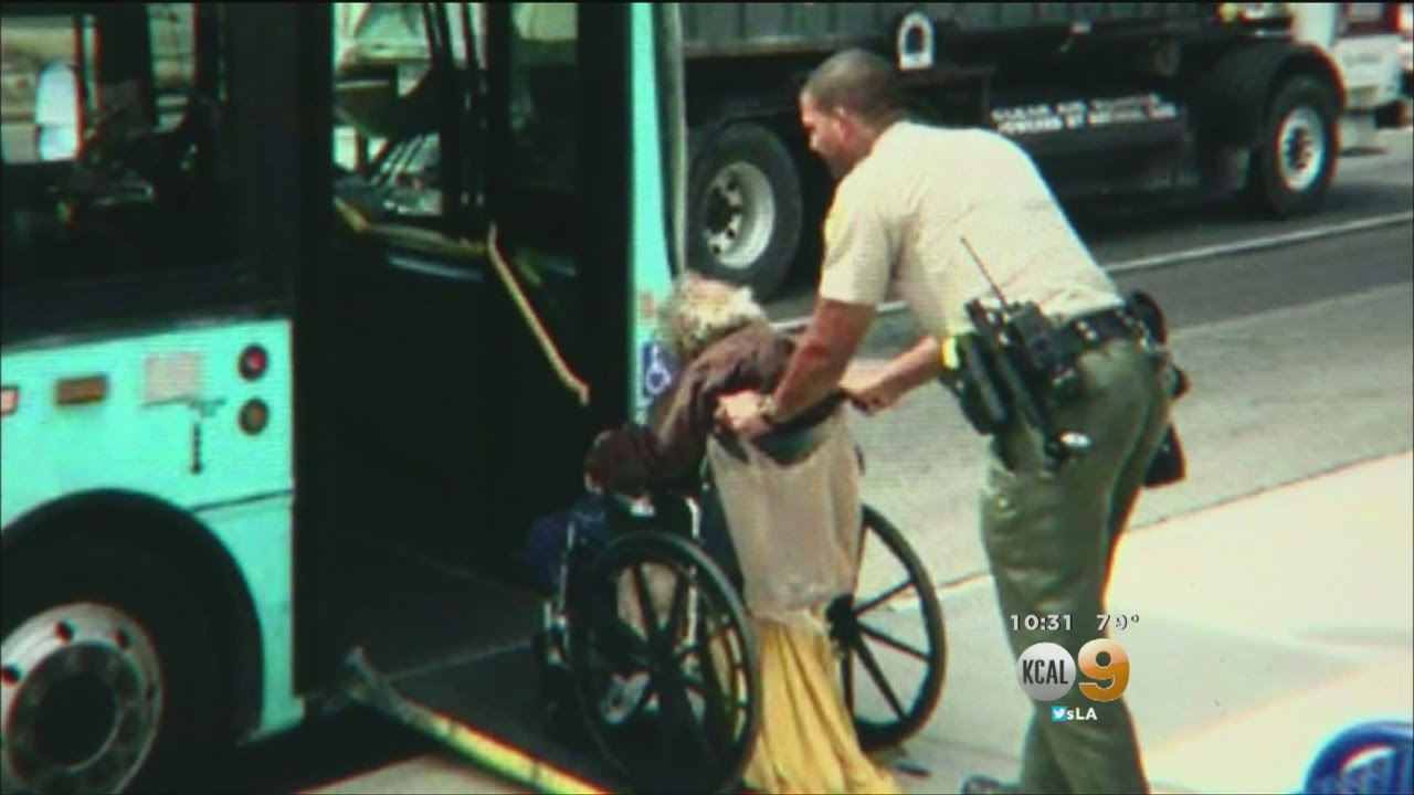 Photos of Deputy Waiting at Bus Stop With Senior Go Viral | Officer