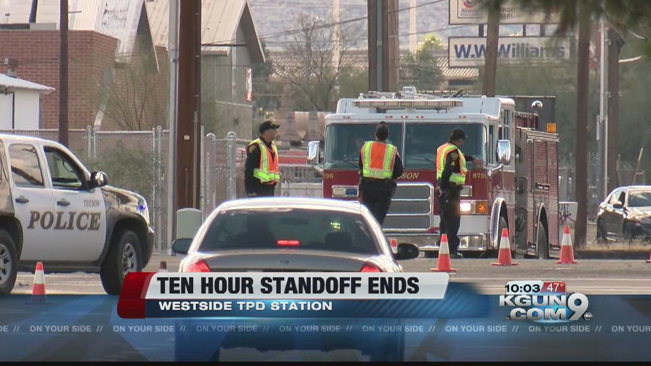 Suspect in Custody After Standoff Outside Police Substation | Officer