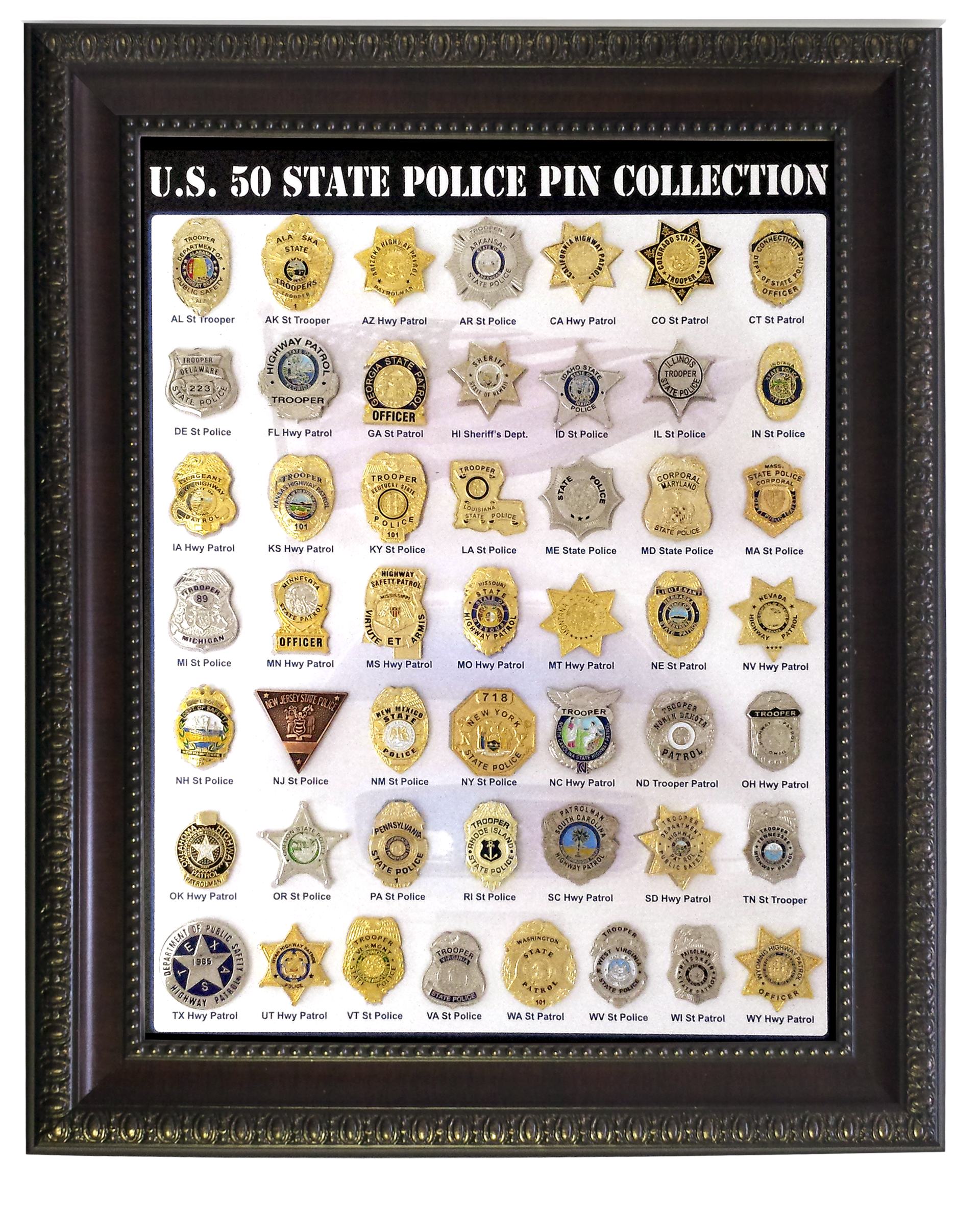 50 State Police Badge Collection | Officer