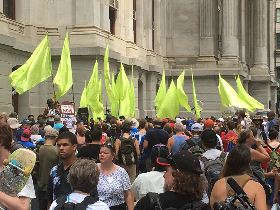 Photos: Protests Outside DNC in Philadelphia | Officer