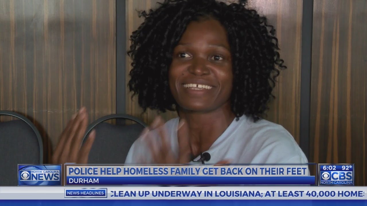 Durham police help homeless mom and family | Officer