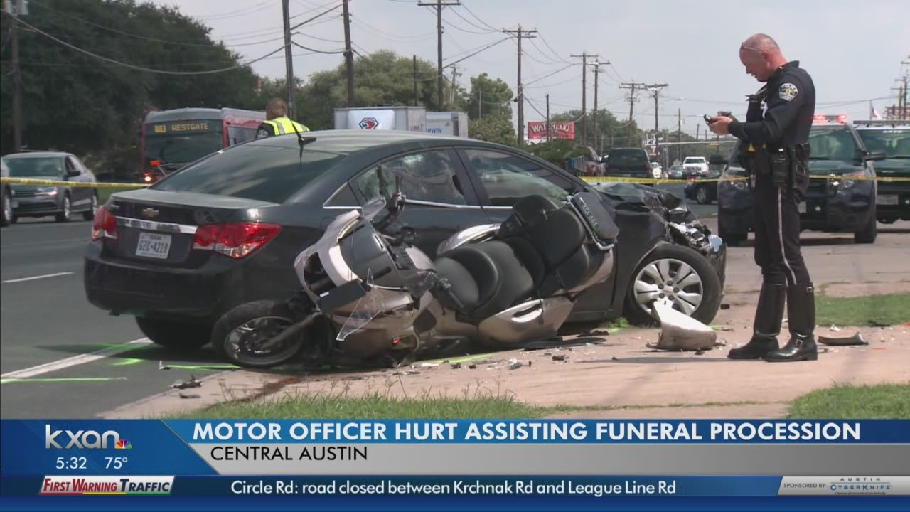 Austin motorcycle officer in critical condition after funeral ...