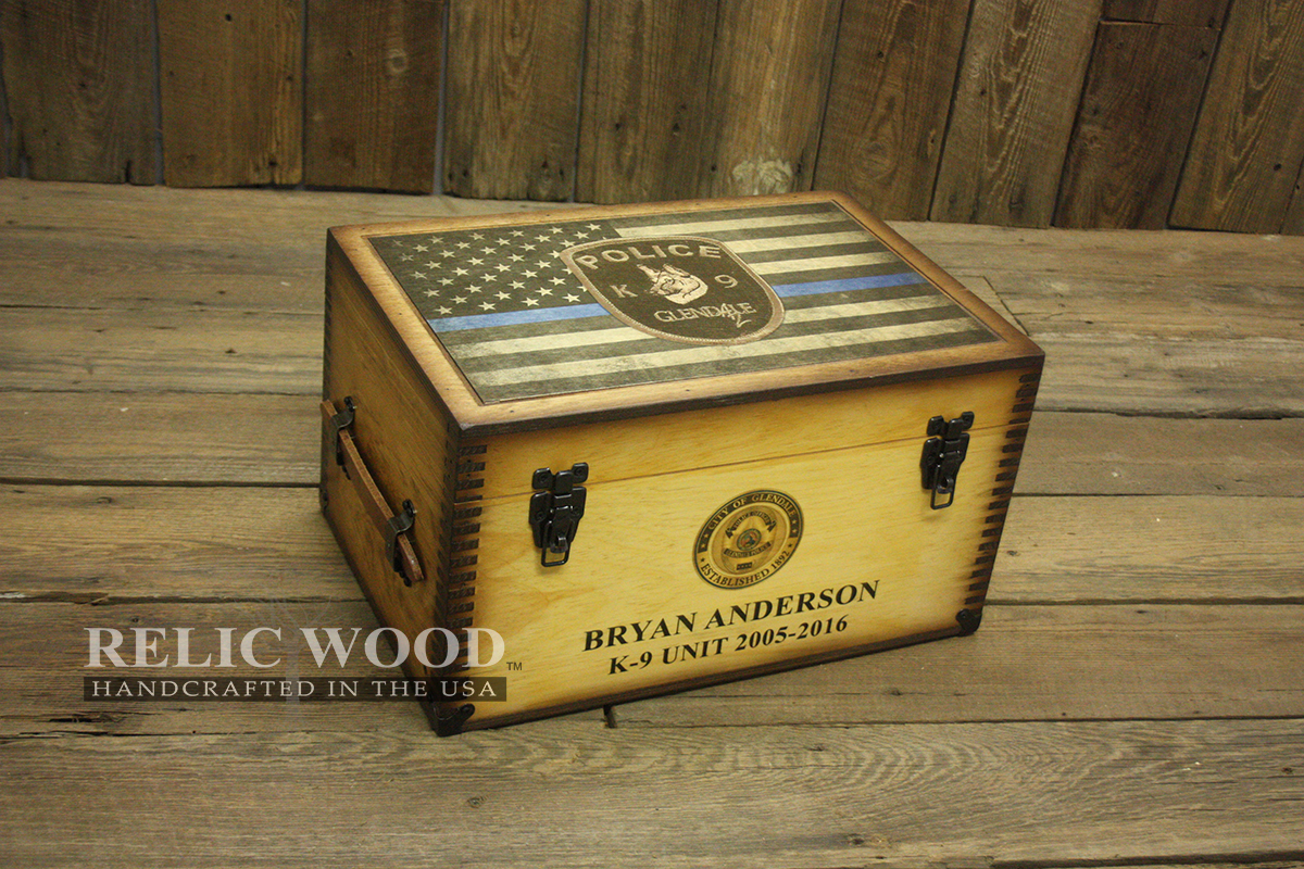 Law Enforcement Gifts From: Custom Wood Boxes Relic Wood | Officer