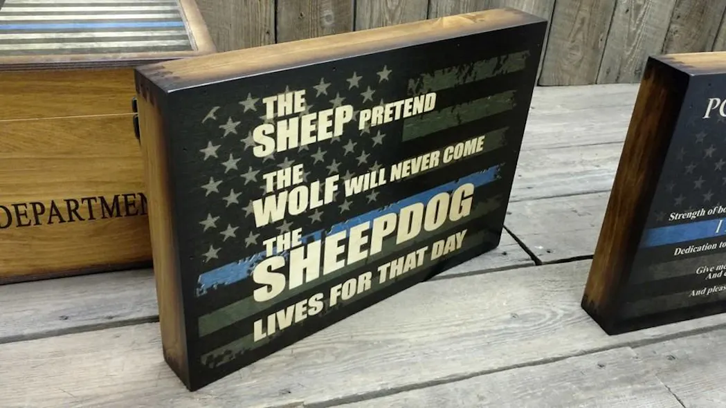 The Sheepdog – Thin Blue Line Wall Art | Officer