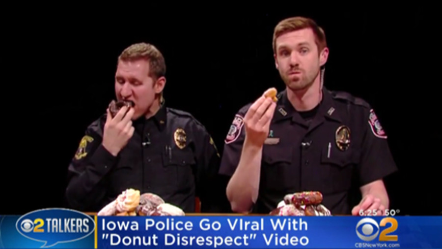 Iowa Police Go Viral With 'Donut Disrespect' Video | Officer
