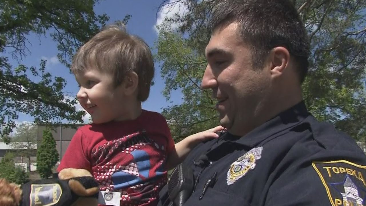Hero Cop Hugs Boy With Autism Who He Saved After Falling Into Pond ...