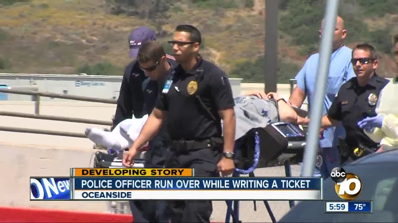 Police officer run over while writing a ticket | Officer