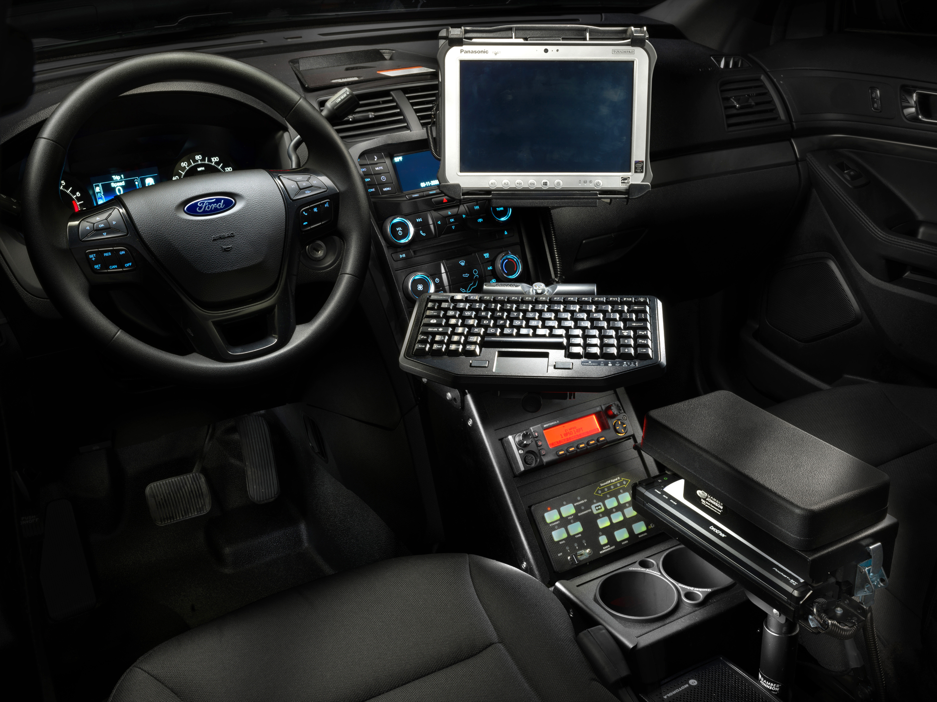 Patrol Vehicle Short Console Box for the Ford Police Interceptor ...