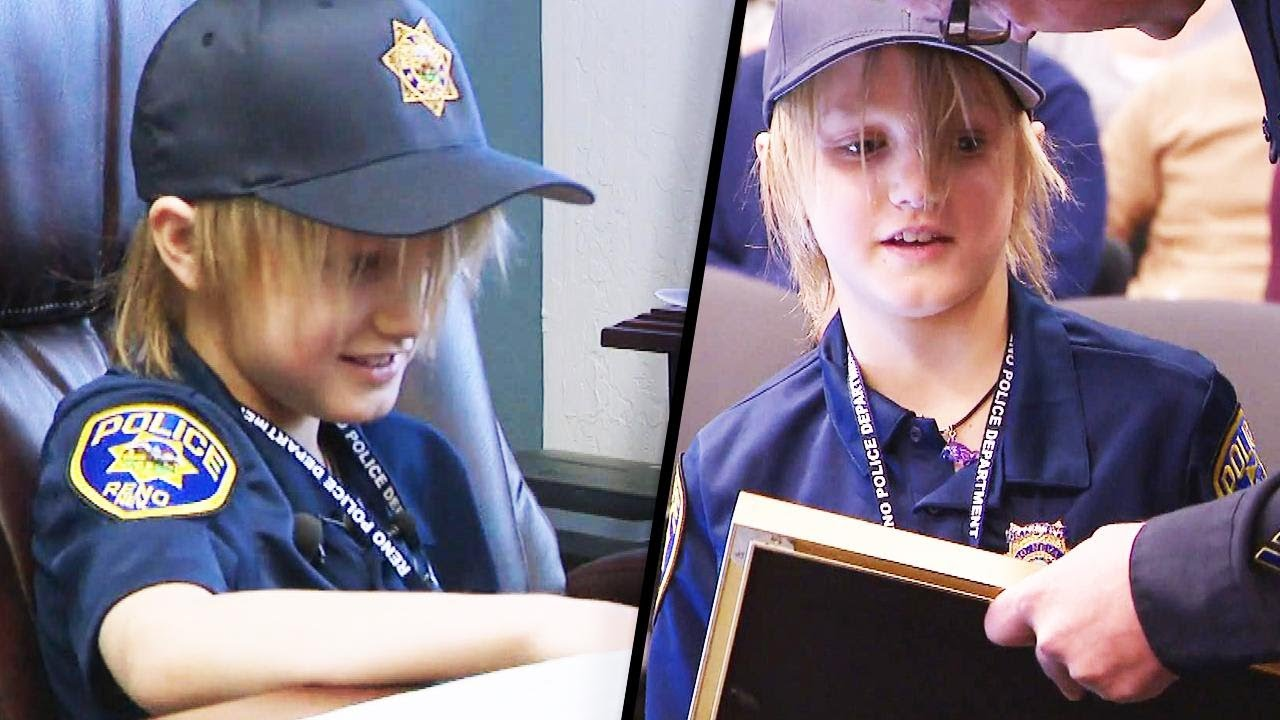 Boy With Terminal Disease Becomes Police Chief for a Day | Officer