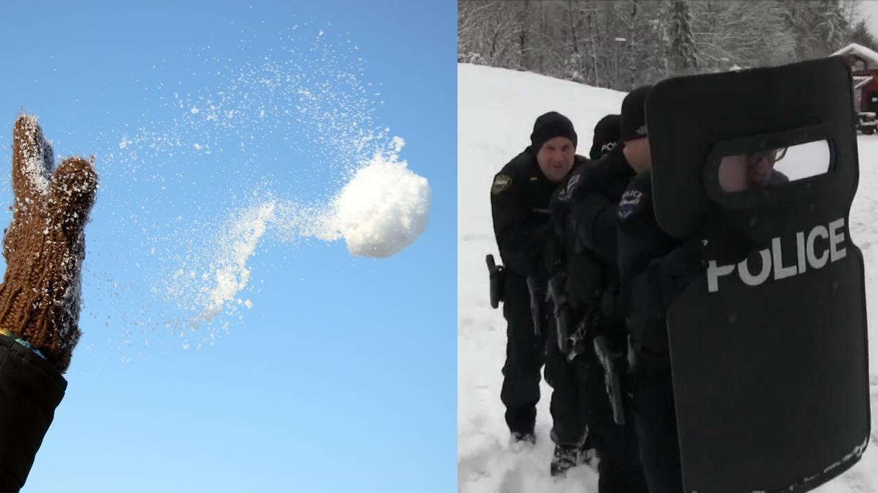 Video: Kids Beat Cops in Epic Snowball Fight | Officer