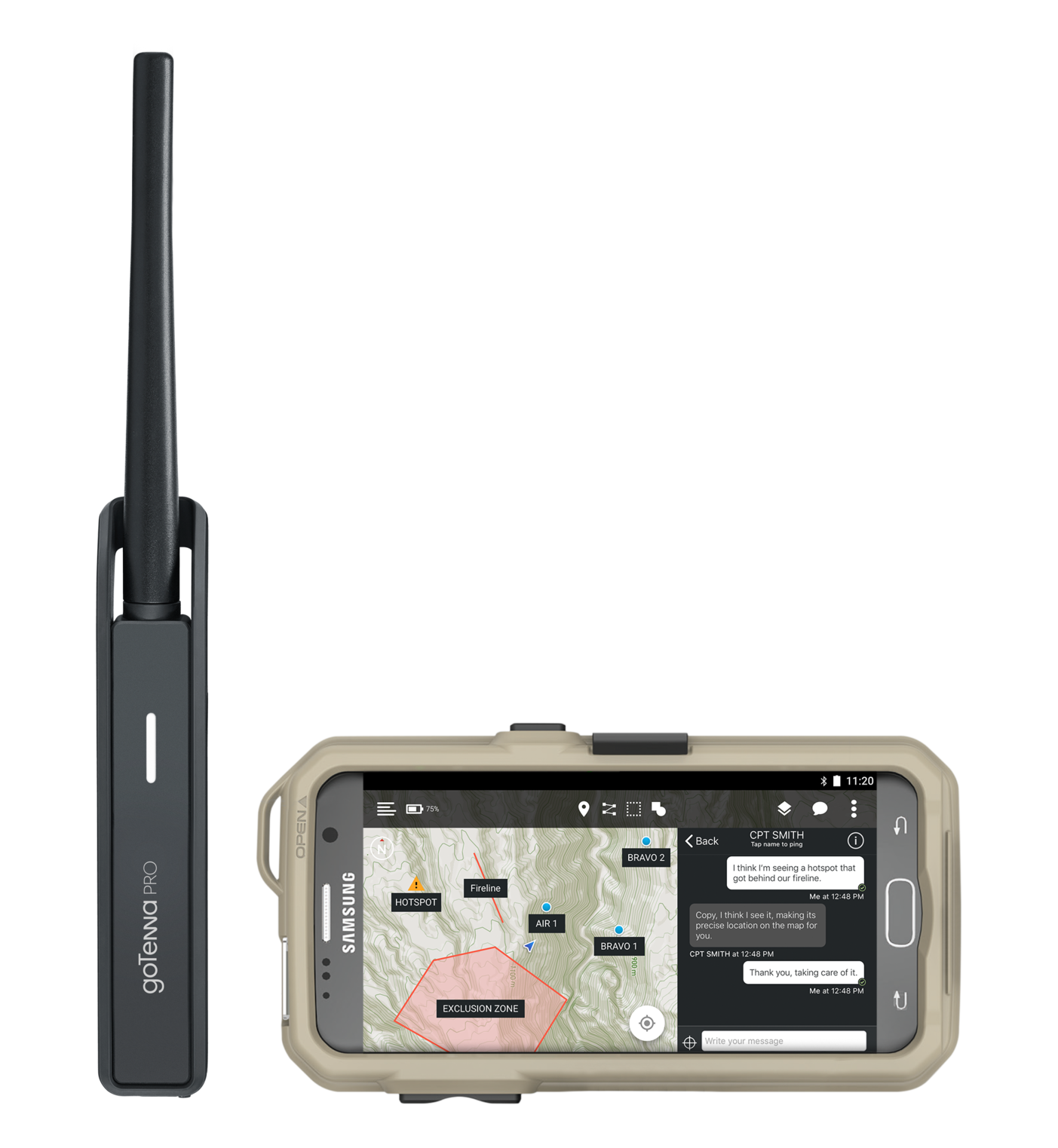 goTenna Pro Tactical Mesh-Networking Radio | Officer