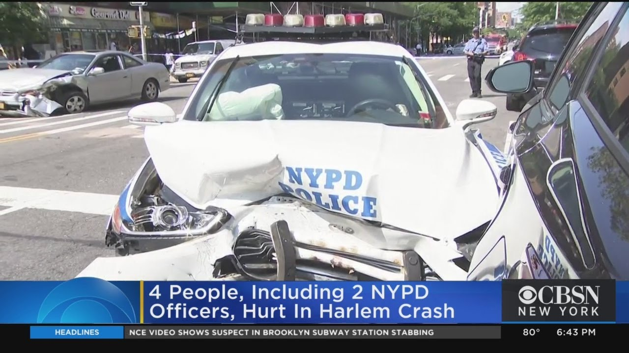 4 People, Including 2 NYPD Officers, Injured In Harlem Crash | Officer