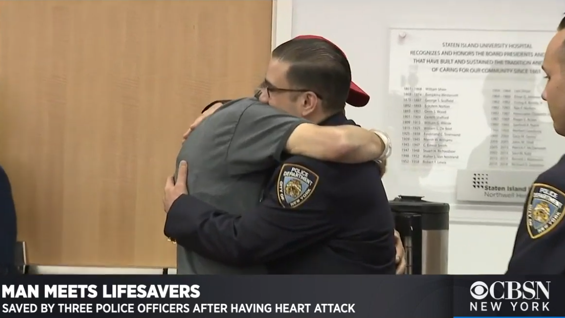 Man Saved by NYPD Officers Reunited With His Heroes | Officer