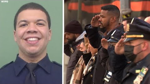 Watch Hero's Escort for Slain NYPD Officer Jason Rivera | Officer