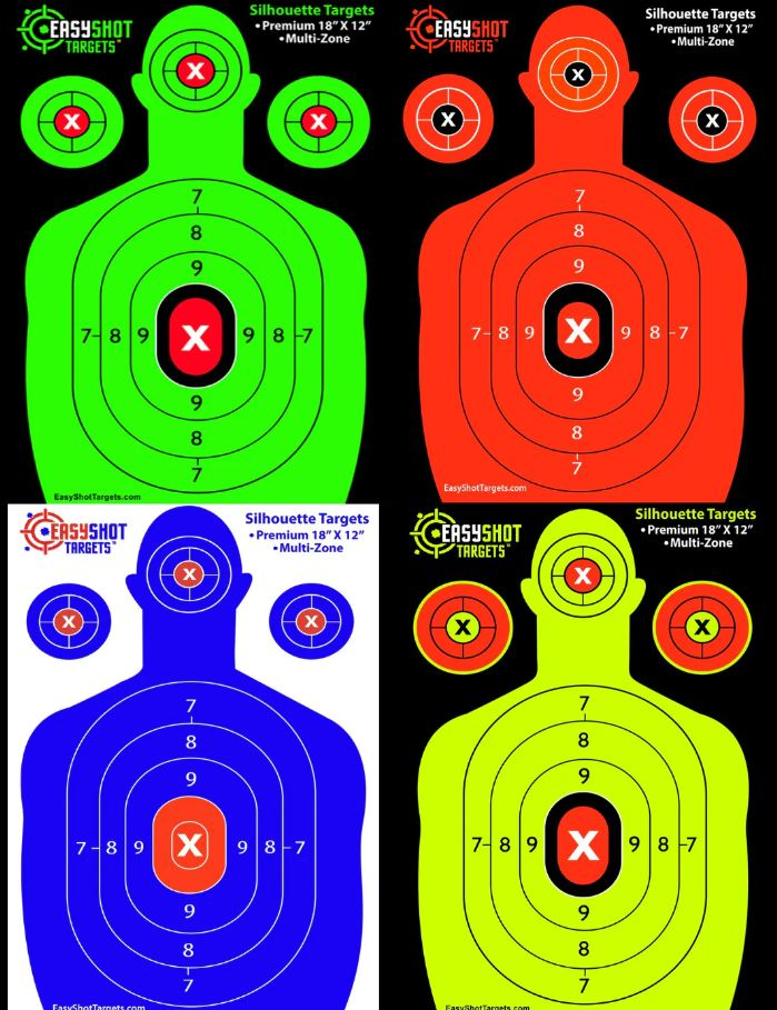 Multicolor Silhouette Shooting Targets | Officer
