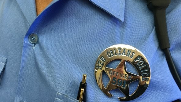 New Orleans Police Badge Credentials A Star With A Crescent