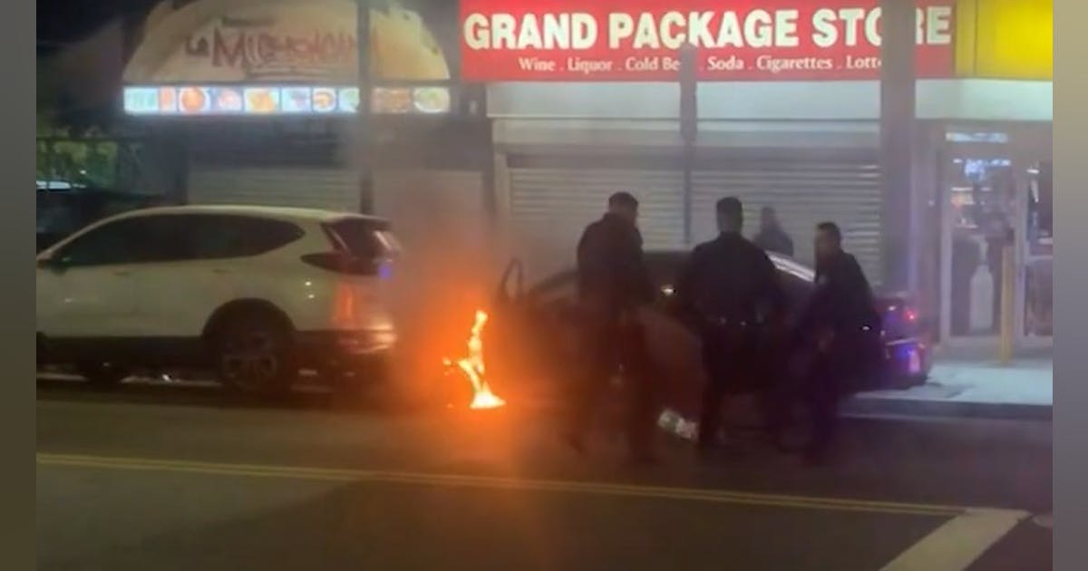 Watch Conn Police Officers Save Driver From Burning Car Officer