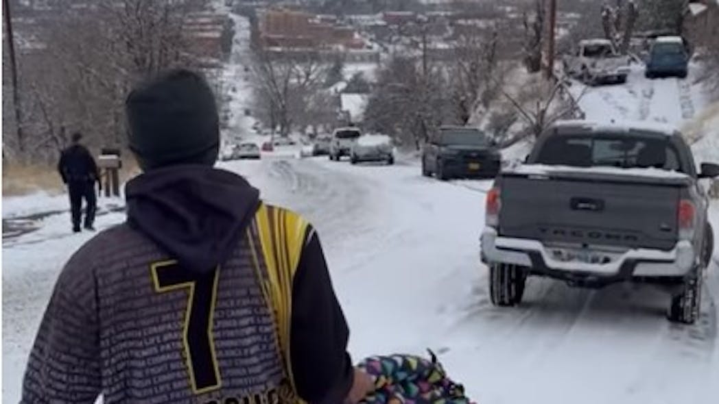 Video: Parked Ore. Police Car Sets off Crashes on Icy Road | Officer