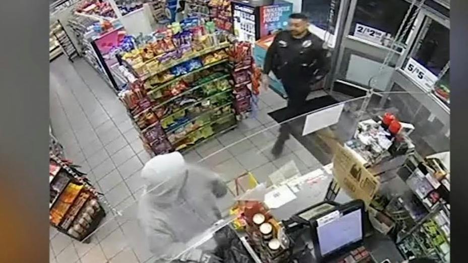 Video: Calif. Police Officer Interrupts Armed Robbery of Convenience ...