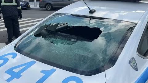 At Least 11 NYPD Vehicles Vandalized Outside Police Precinct | Officer