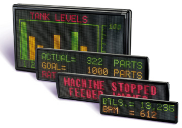 Large, Vibrant 3-Color Displays Present Critical Factory Information ...