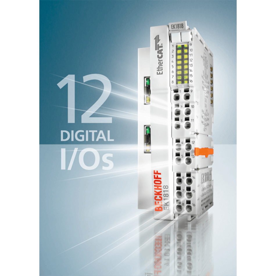 Beckhoff Automation: EtherCAT Coupler Integrates 12 Digital I/Os ...