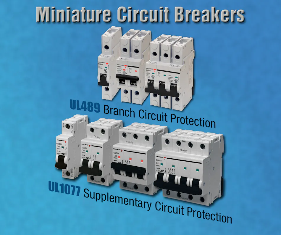 UL489 and UL1077 Mini-Circuit Breakers | Automation World