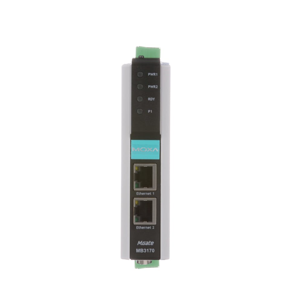 Moxa’s MGate MB3170 and MB3270 series convert between Modbus TCP, ASCII ...