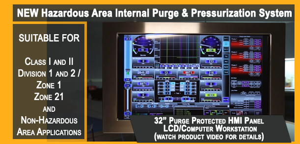 32-inch HMI Panel Workstation Computer has Internal Purge ...