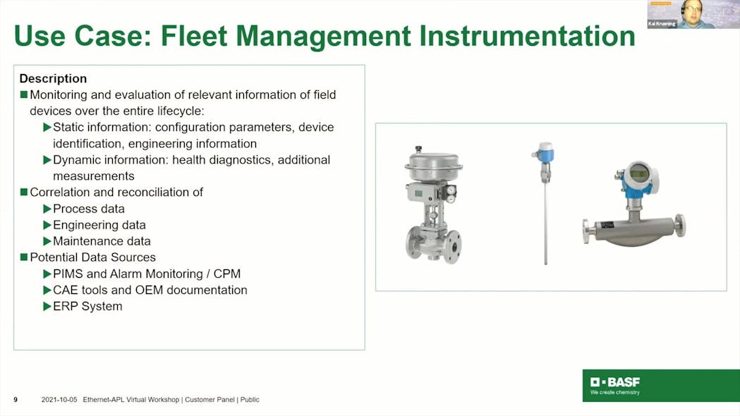 BASF Use Case at Ethernet APL Virtual Workshop | Automation World